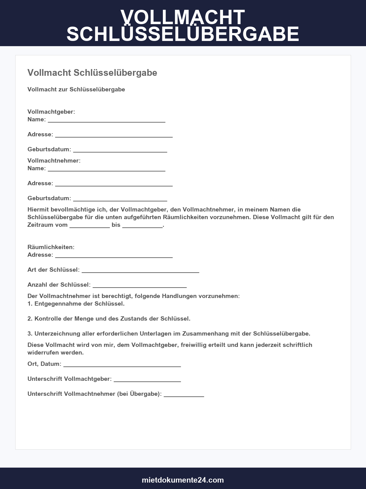 Schlusselubergabe Nach Mietende